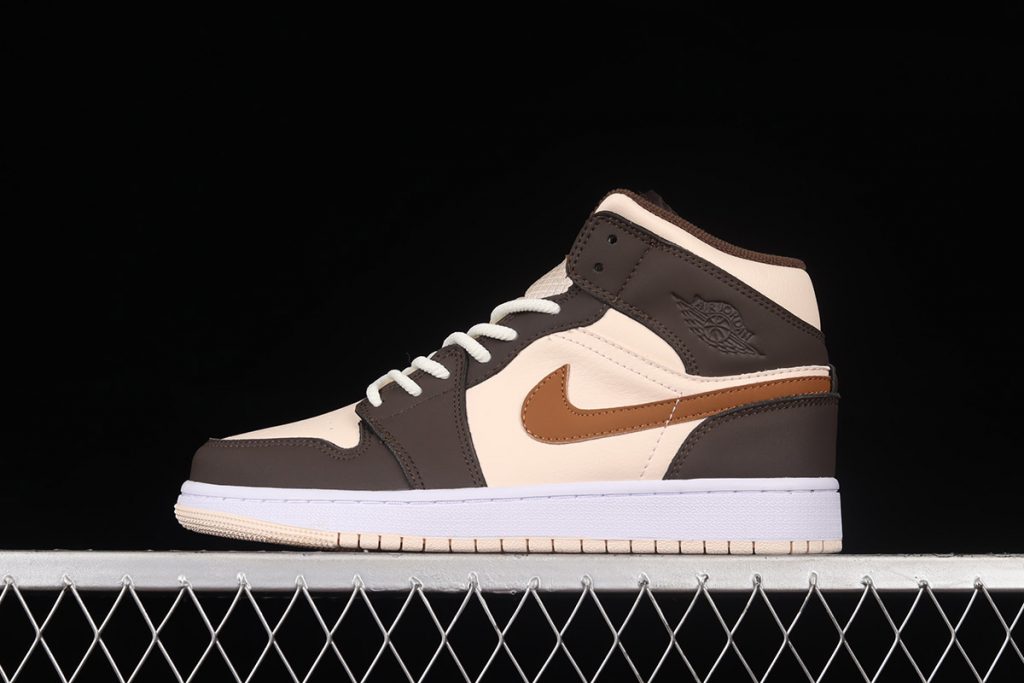 Air Jordan 1 Mid Cream/Dark Chocolate For Sale – Jordans To U